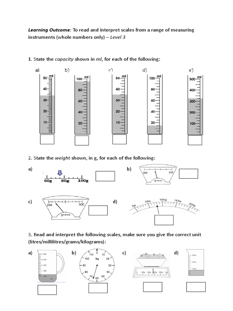 Reading and Interpreting Scales | PDF