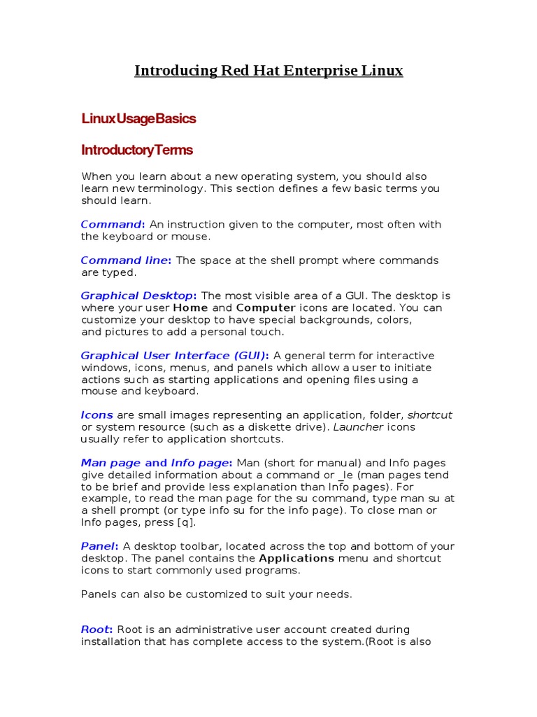 Basic Linux Pdf Command Line Interface Superuser