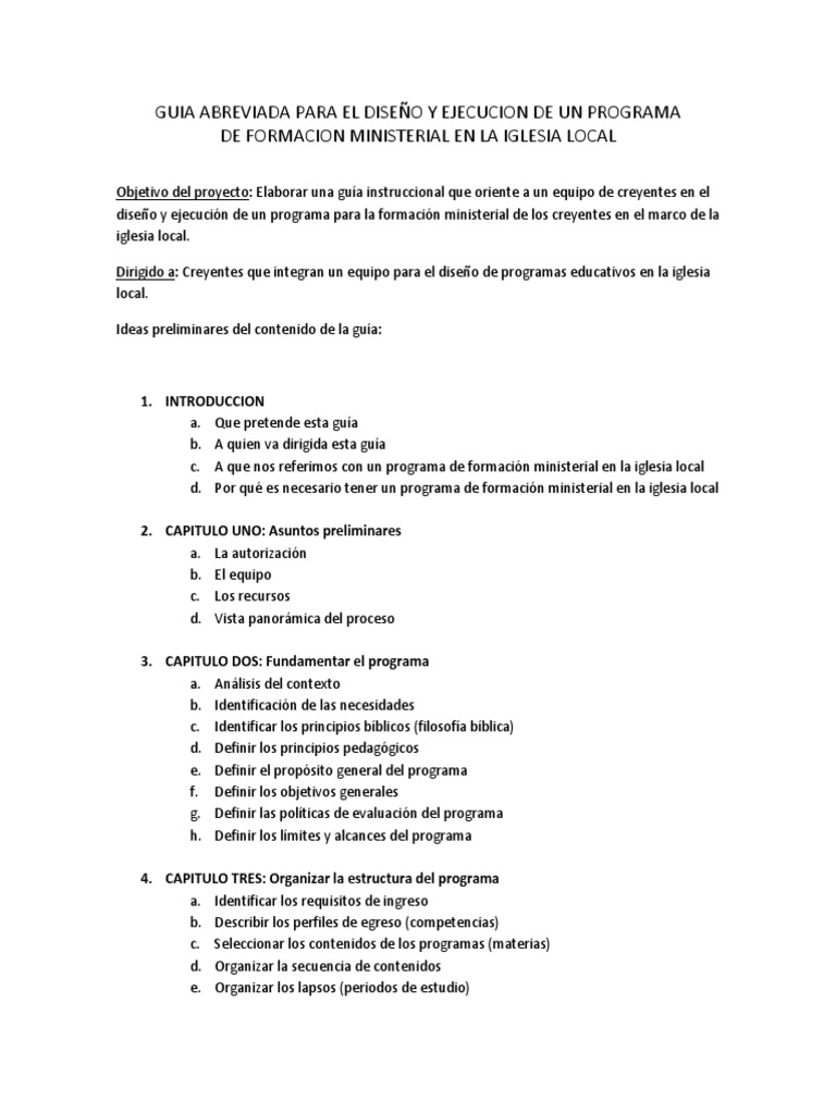 Bosquejo General | PDF