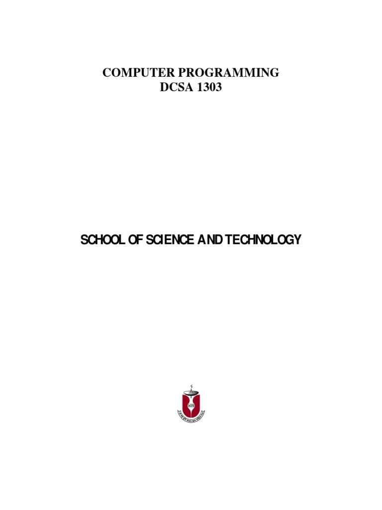 Computer Programing of DCSA | PDF | Algorithms | Programming Language