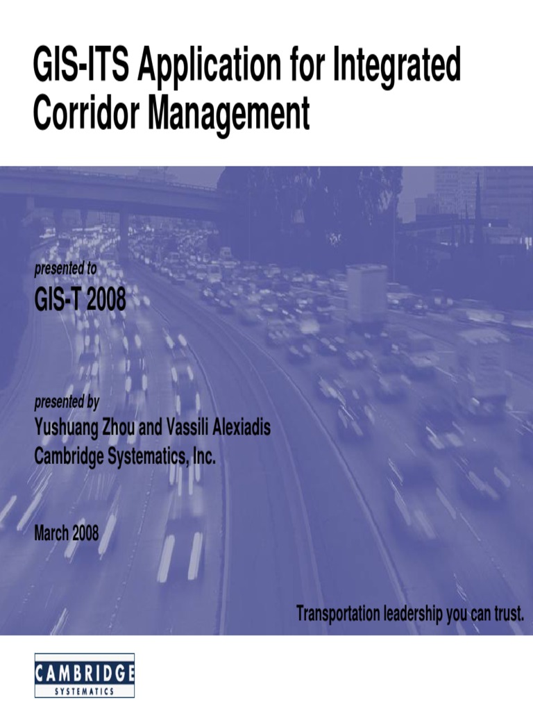 GIS-ITS Application For Integrated Corridor Management | PDF ...