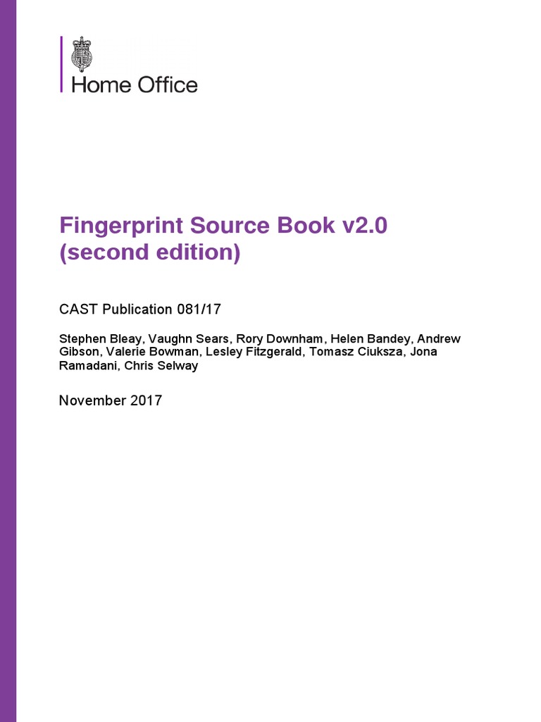 Fingerprint Source Book v2 Second Edition PDF | PDF | Optical Filter ...