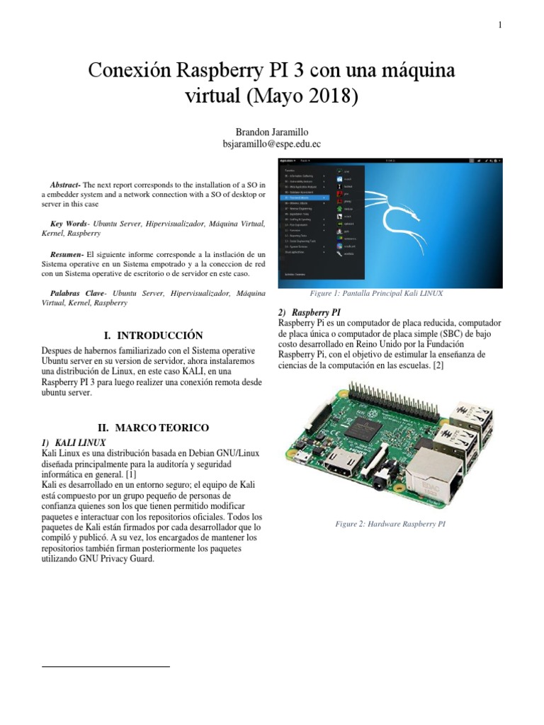 Instalación de Kali Linux en Raspberry PI 3 y conexión remota desde ...
