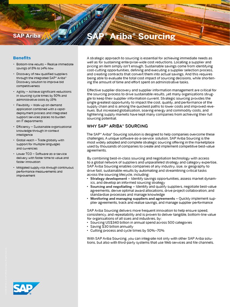 SAP Ariba Sourcing | PDF | Supply Chain | Business Process