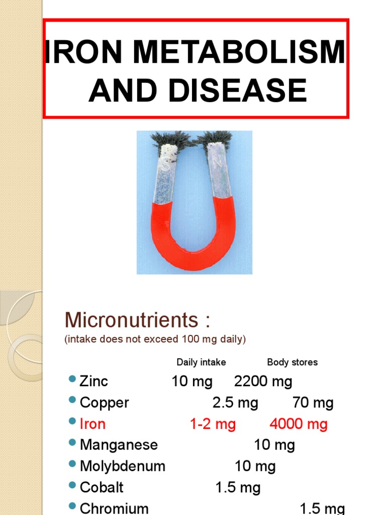Iron Metabolism and Disease | PDF | Biochemistry | Iron