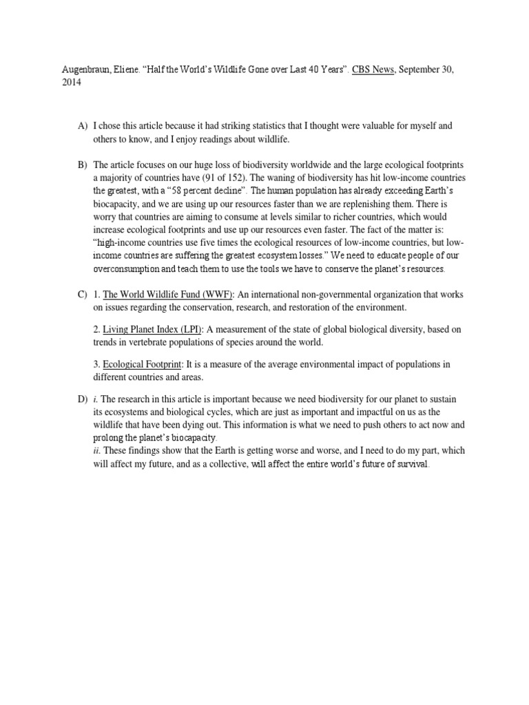 APES in The News Example | PDF