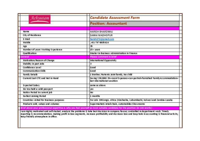 CAF Form | PDF | Business | Economies