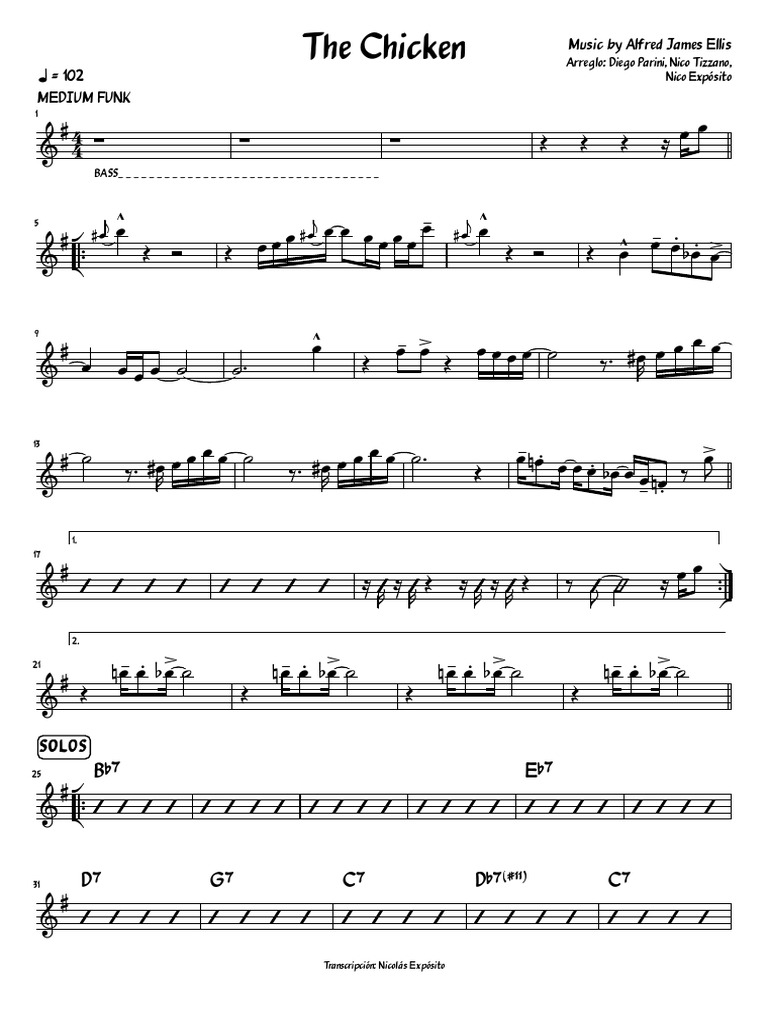 The Chicken: Music by Alfred James Ellis | PDF