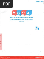 Msca - Escala MCcarthy de Aptitudes y Psicomotricidad para Niños | PDF