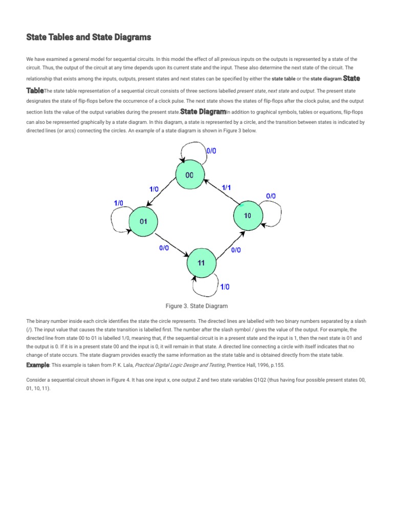 State Tables and State Diagrams | PDF | Teaching Mathematics | Computer ...