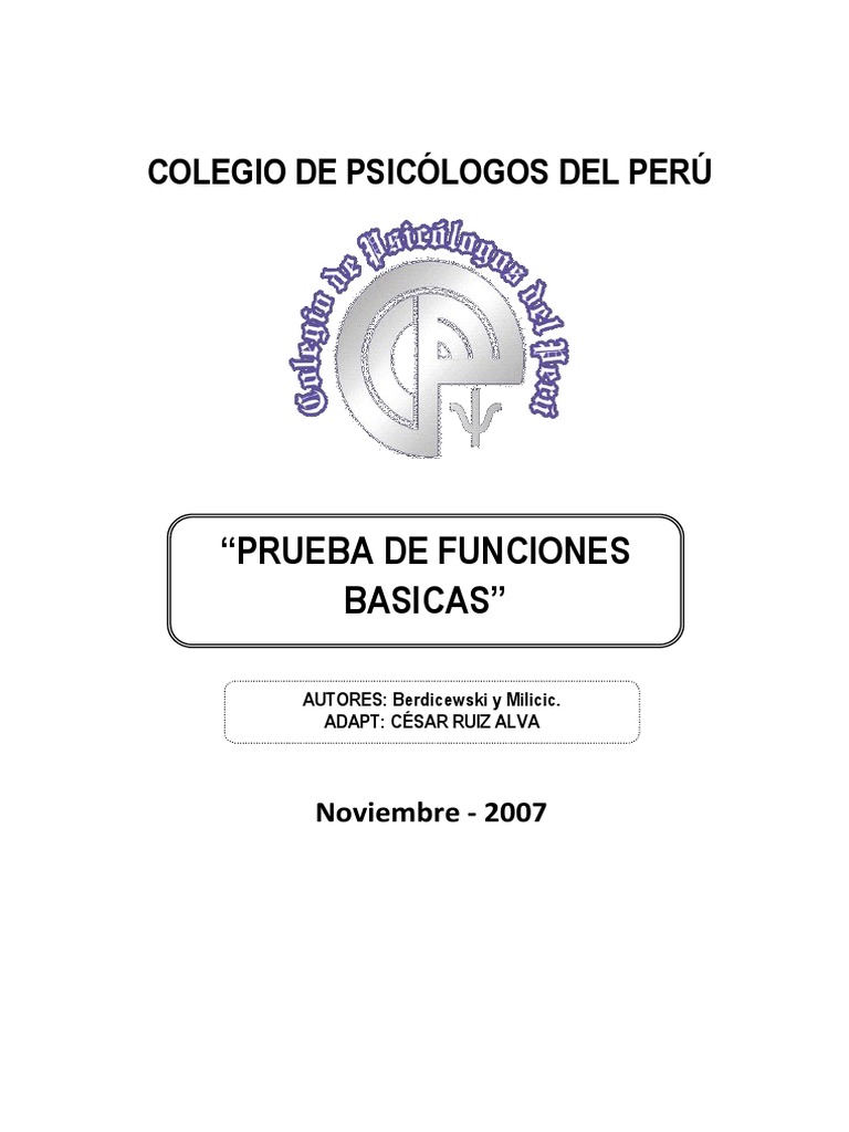 Prueba de Funciones Basicas | PDF | Sicología | Triángulo