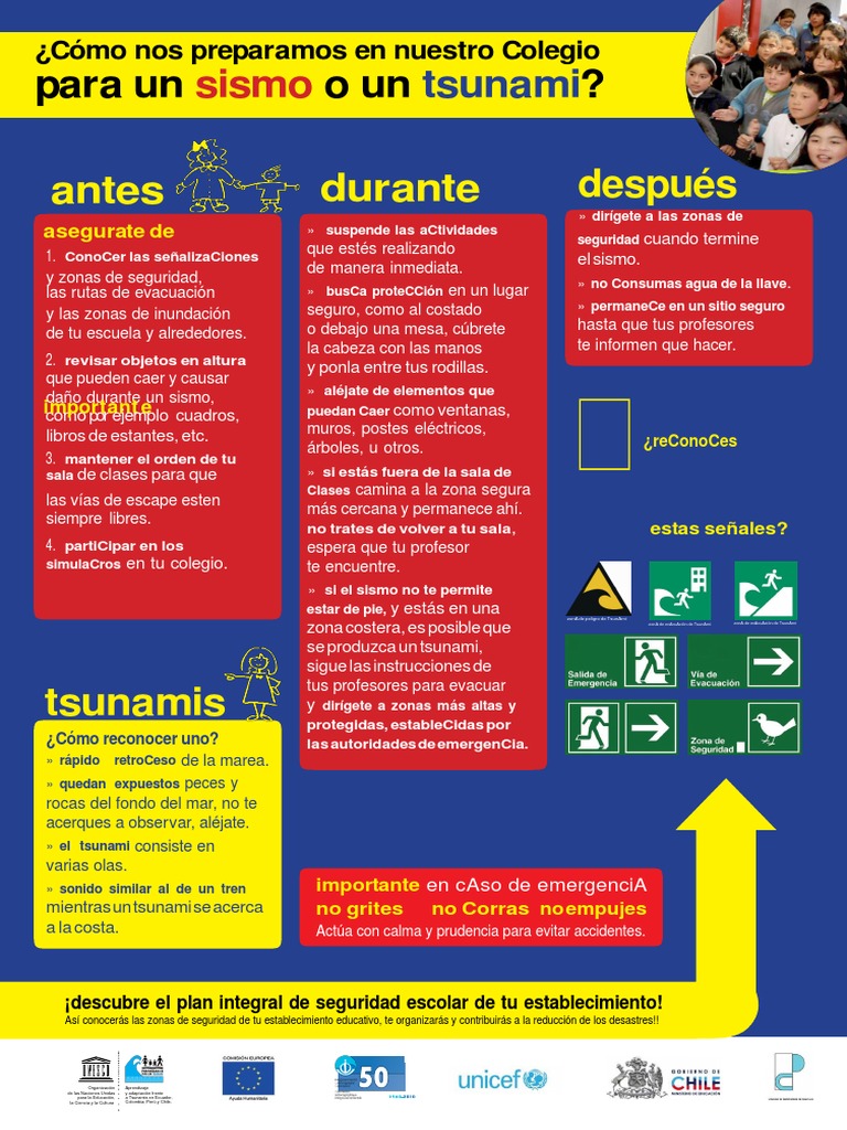 Preparación Escolar ante Tsunamis | PDF | Tsunami | Temblores