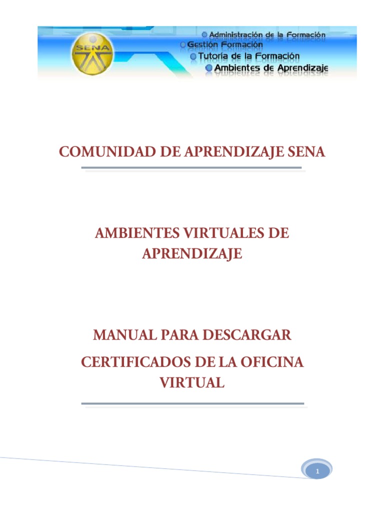 Guía para Descargar Certificados SENA | PDF | Point and Click | explorador de Internet