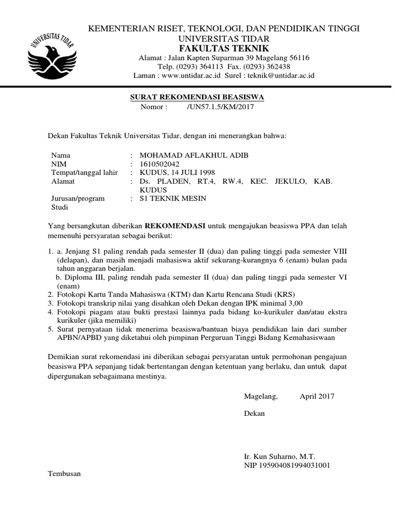 Contoh Surat Rekomendasi Beasiswa Bahasa Arab - Delinewstv Contoh Surat Rekomendasi Beasiswa Bahasa Arab - Delinewstv