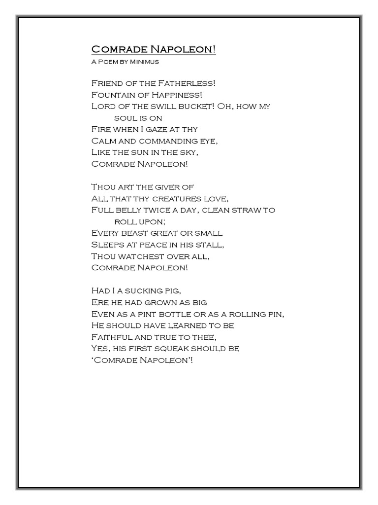 Comrade Napoleon | PDF