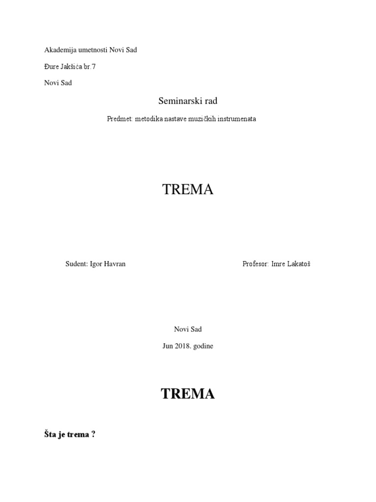 Trema | PDF