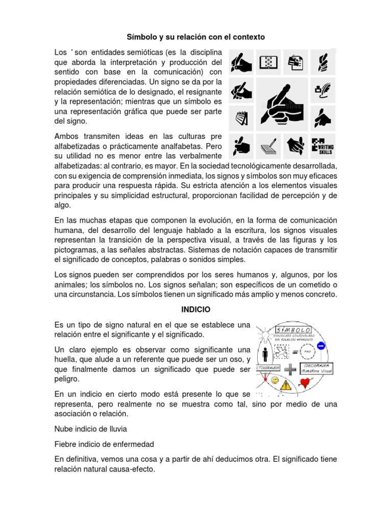 Símbolo y Su Relación Con El Contexto | PDF | Los símbolos | Ciencia ...