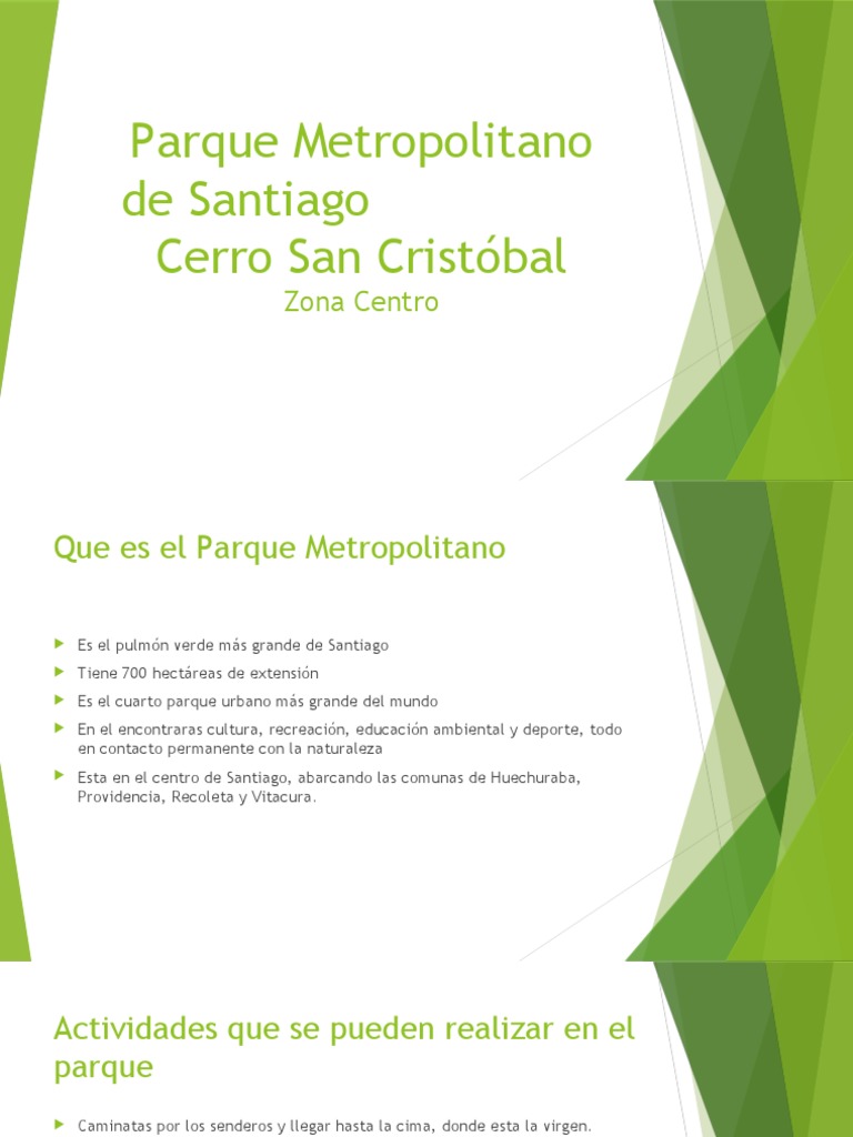 Parque Metropolitano de Santiago | PDF