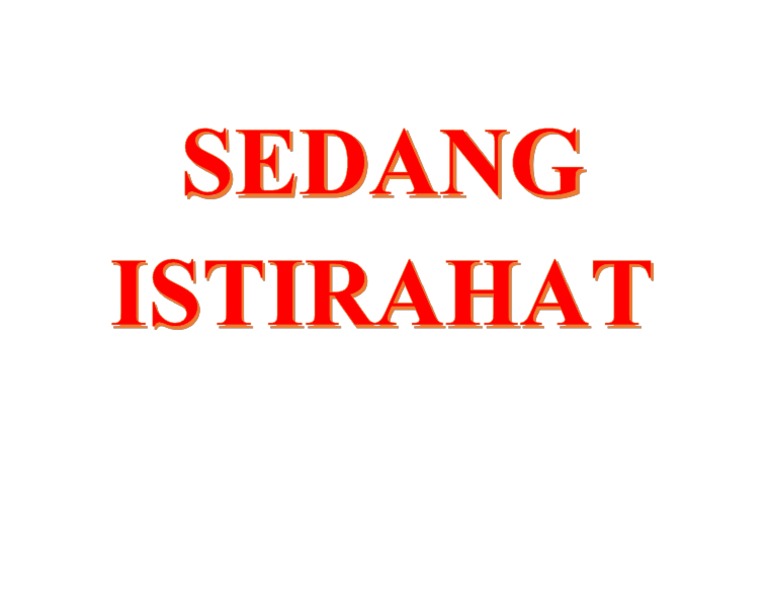 Sedang Istirahat | PDF