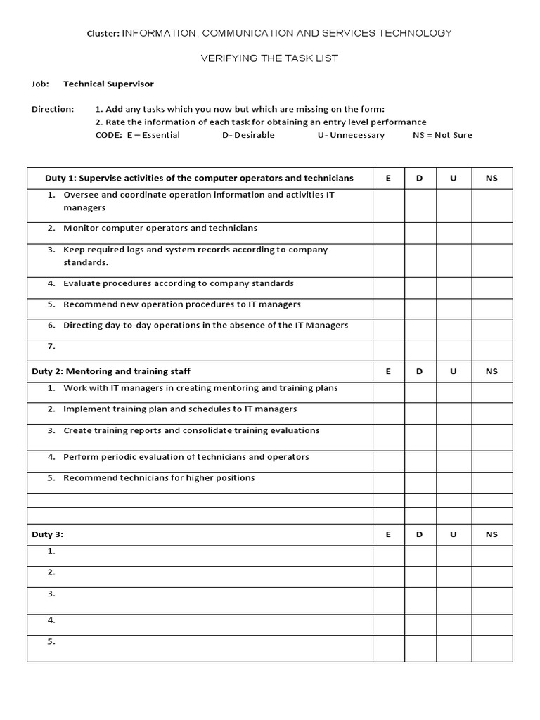 Verifying IT Job Task Lists | PDF | Computer Hardware | Software