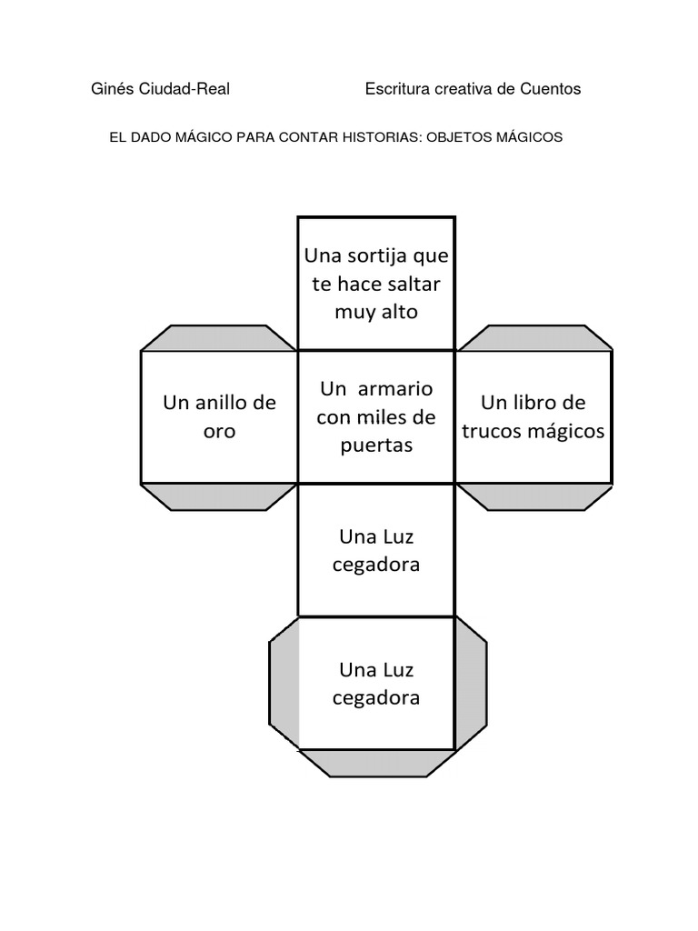 Dados para Crear Historias PDF | PDF | Ocio