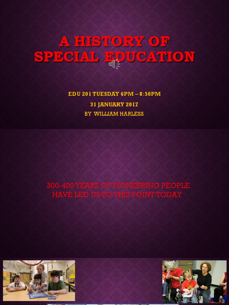 History of Special Education | PDF | Behavior Modification ...