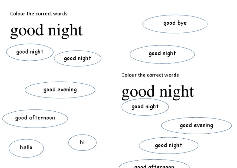 Bedtime Word Coloring | PDF