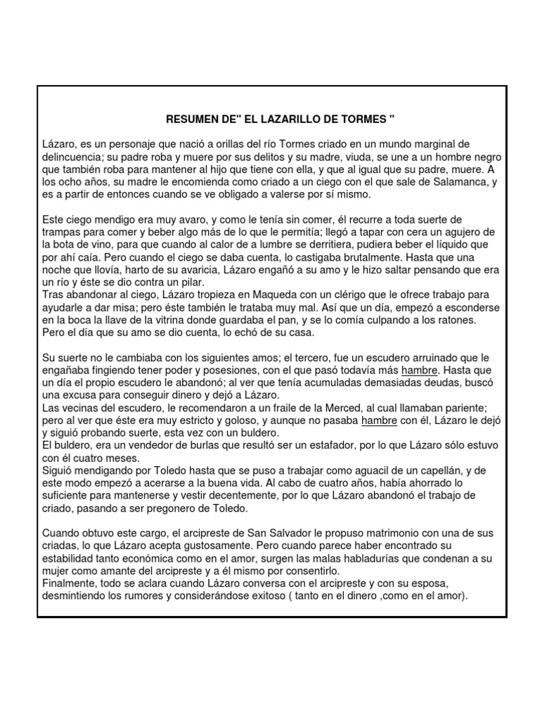 RESUMEN de Lazarillo de Tormes | Dante Alighieri | Poesía