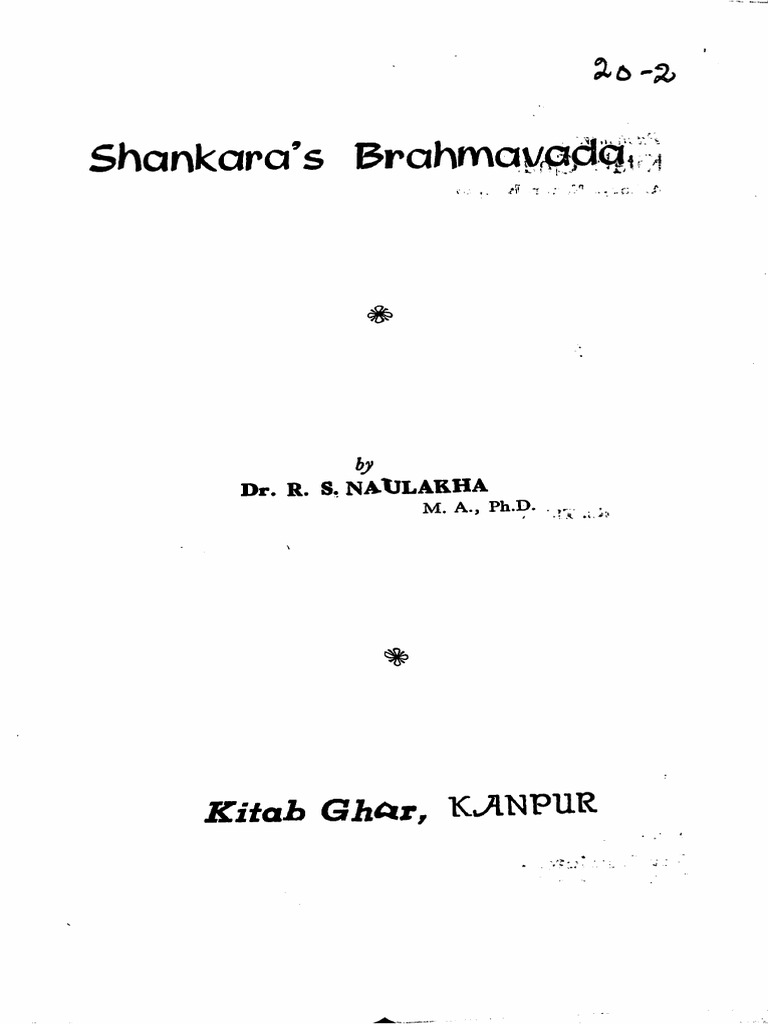 Shankara's Brahmavada | PDF