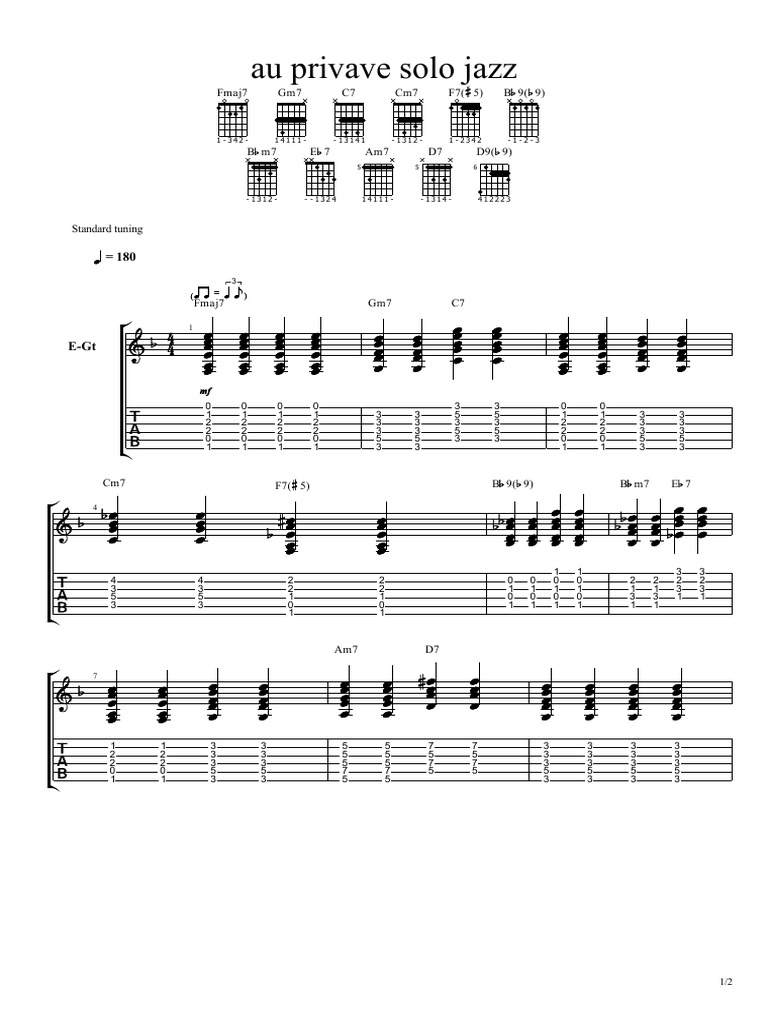 Au Privave Solo Jazzb97t80f8v6 | PDF | Leisure