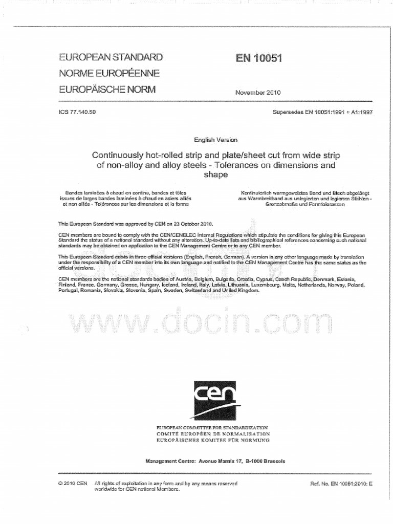 En 10051 - 2010 | PDF