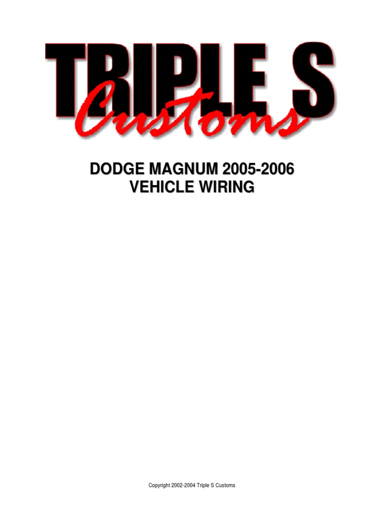 Dodge Magnum 2005-2006 | PDF | Trunk (Car) | Loudspeaker