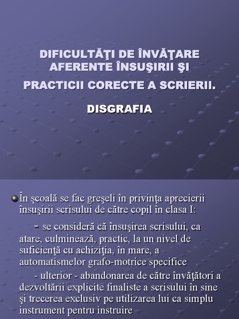 Disgrafia | PDF