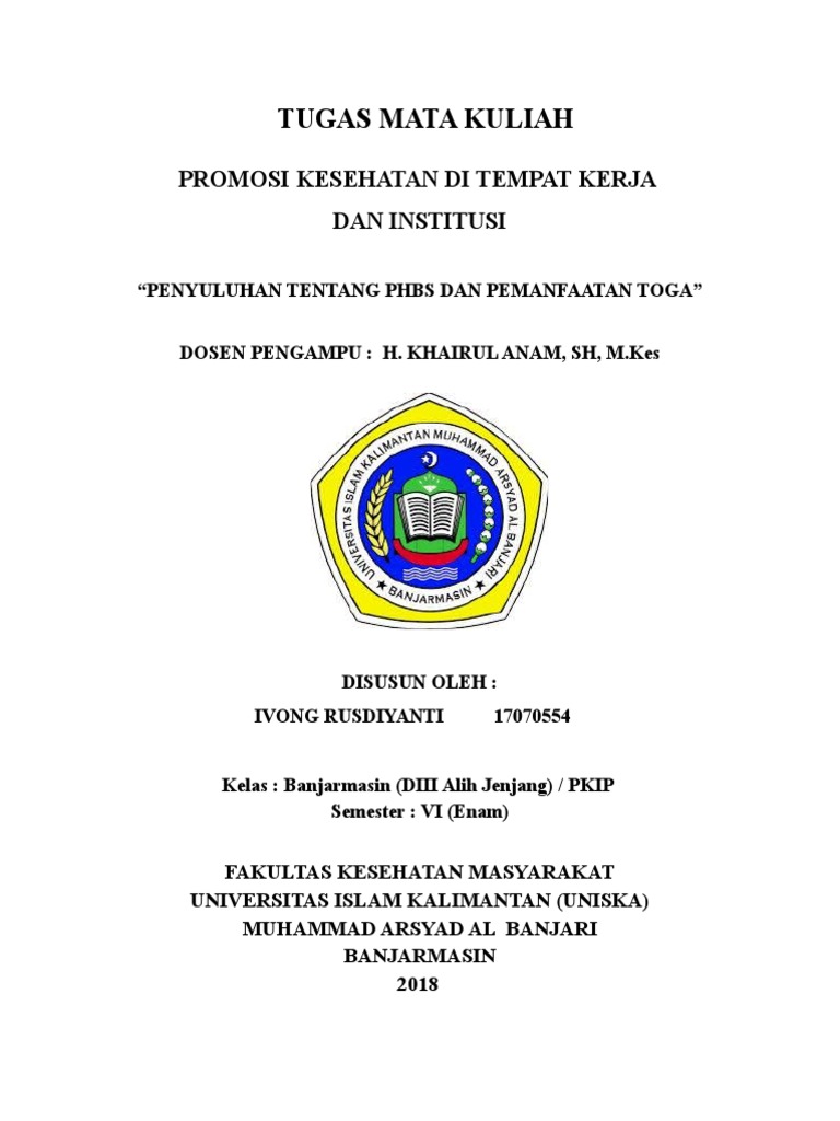 Cover Tugas Mata Kuliah | PDF