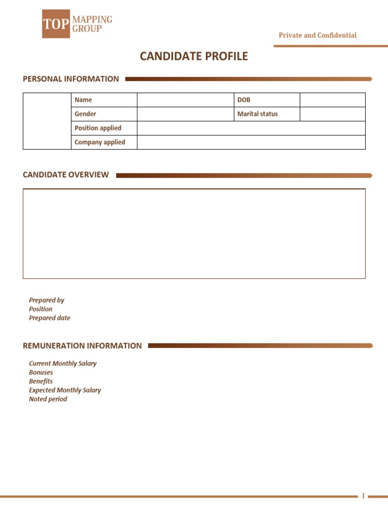 En Profile Candidate Template OLD | PDF | Career & Growth