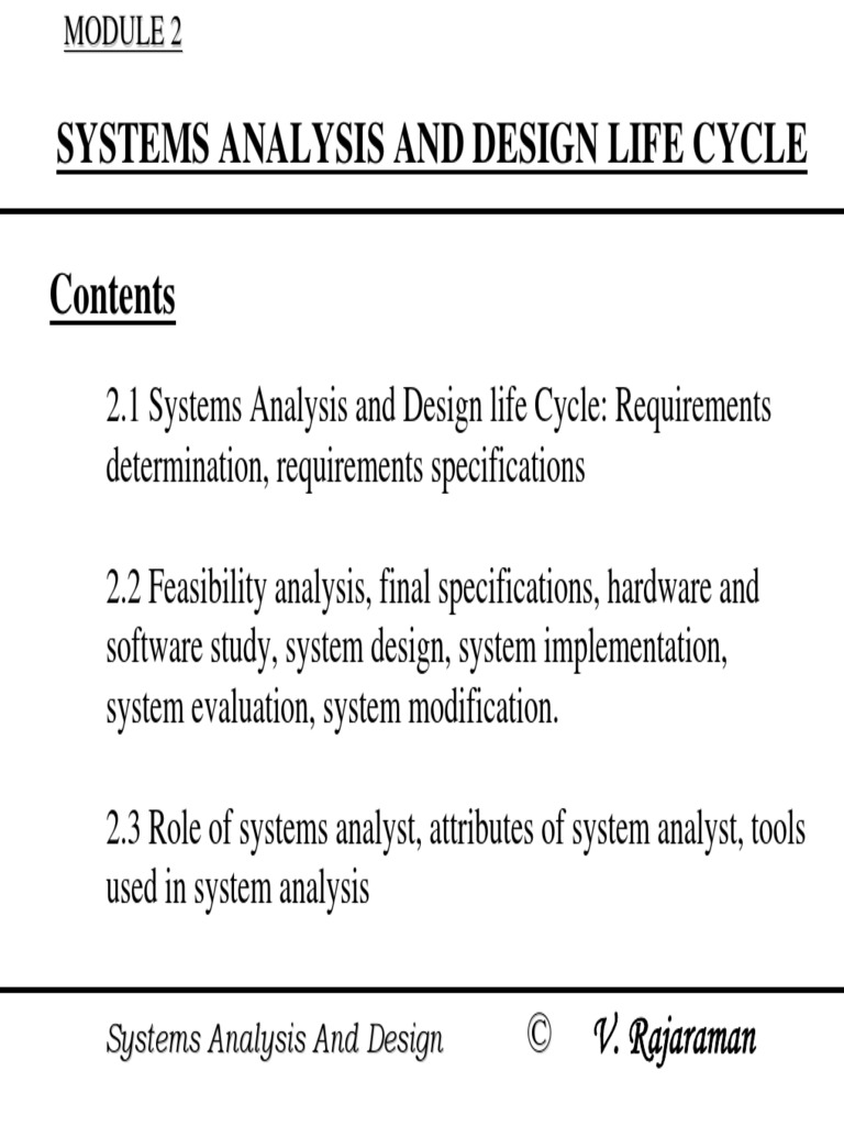 Week002 CourseModule SystemsAnalysisAndDesignLifeCycle | PDF | Life ...