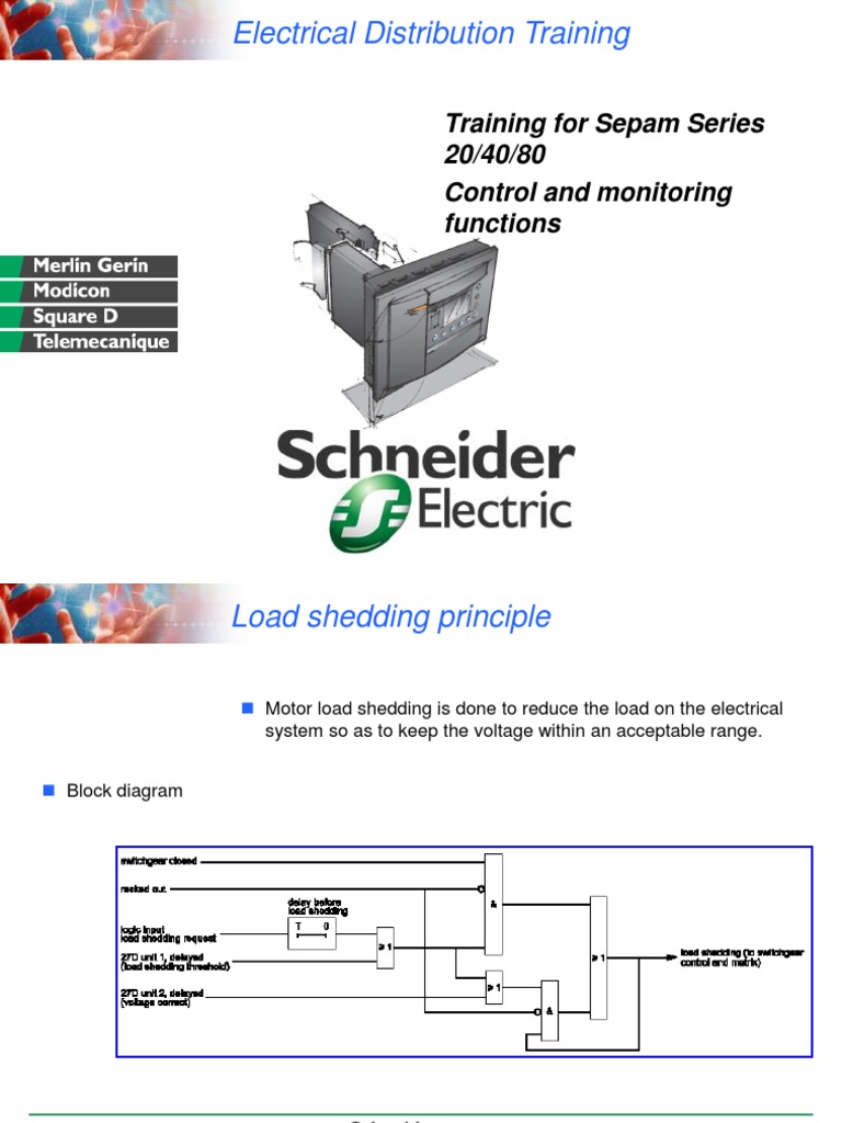 Electrical Distribution Training for Sepam Series 20/40/80 Control and ...