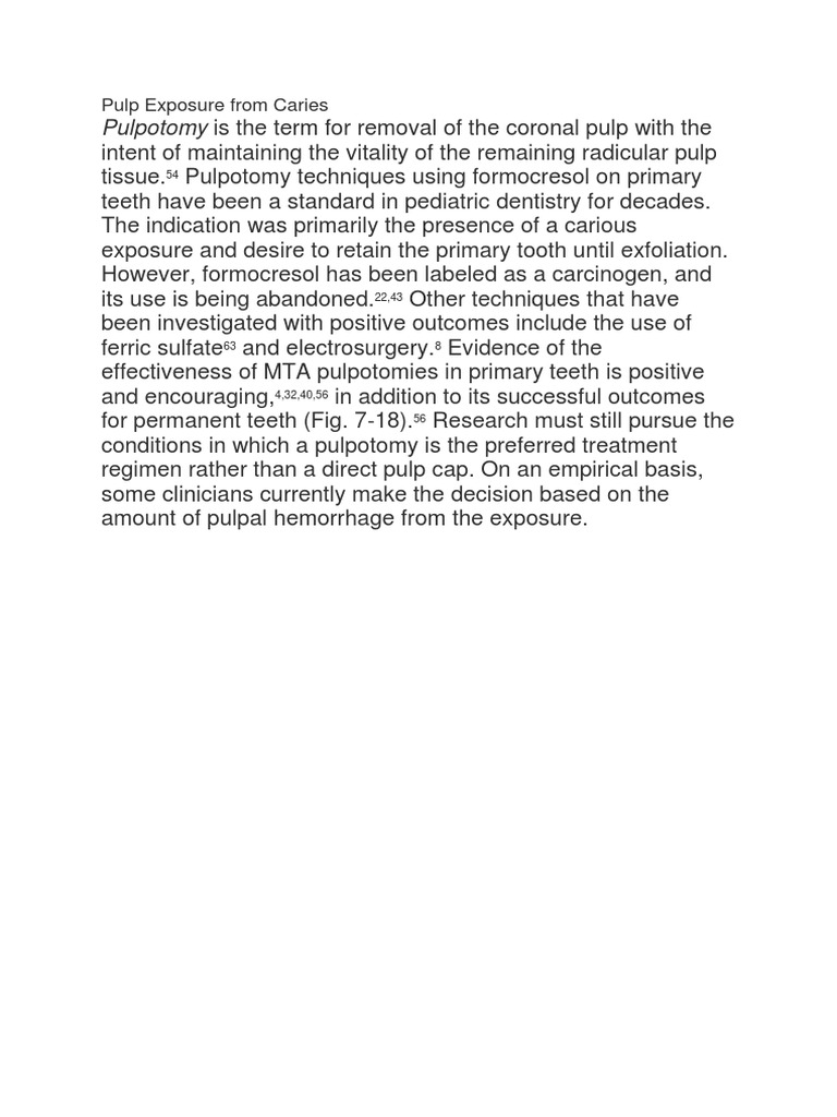 Pulp Exposure From Caries | PDF | Self-Improvement | Wellness