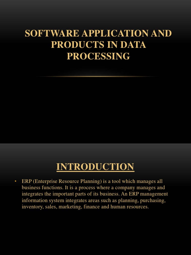 Software Application and Products in Data Processing | PDF | Sap Se ...