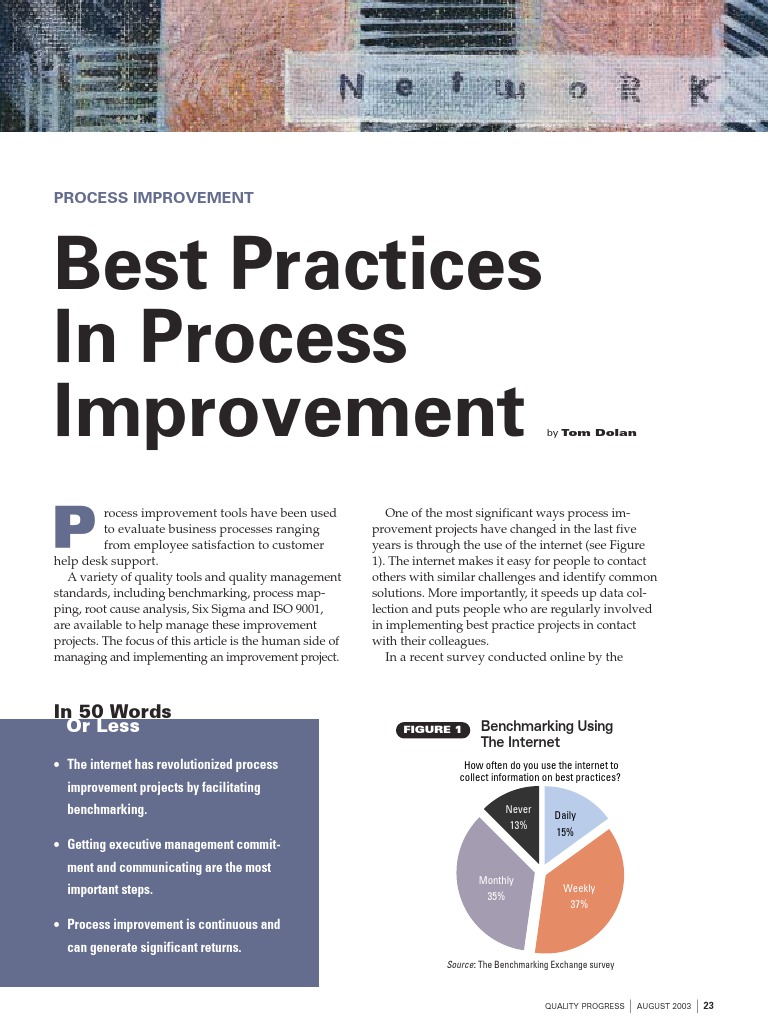Process Improvement Best Practices | PDF | Business Process | Benchmarking