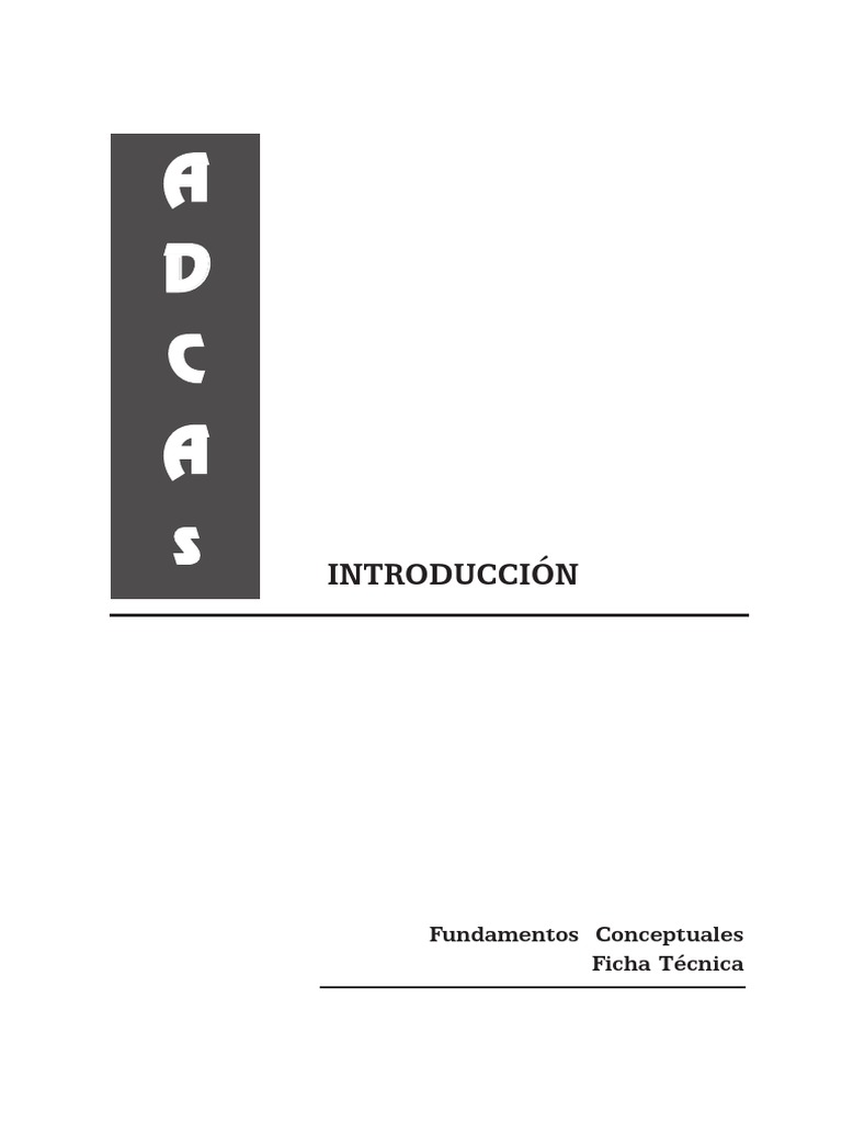 Manual ADCA 1 PDF | PDF | Habilidades sociales | Comportamiento