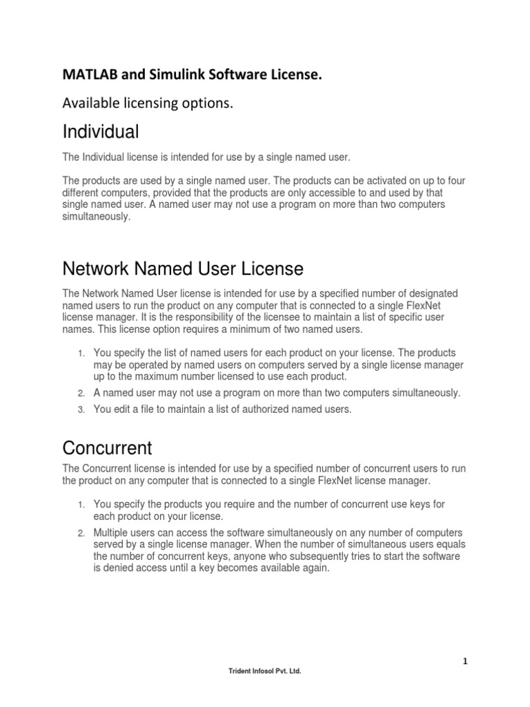 Matlab Licensing Options Complete 2 Pdf License Matlab