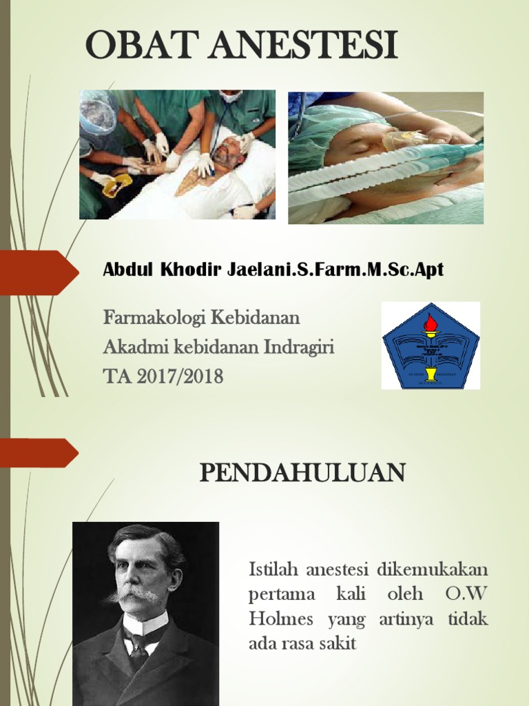 Panduan Lengkap Obat Anestesi | PDF | Pengembangan Diri