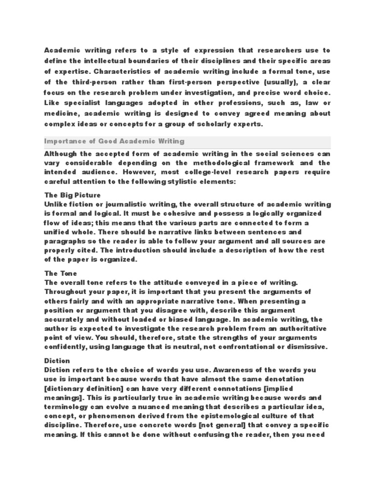 Importance of Good Academic Writing | PDF | Argument | Thought