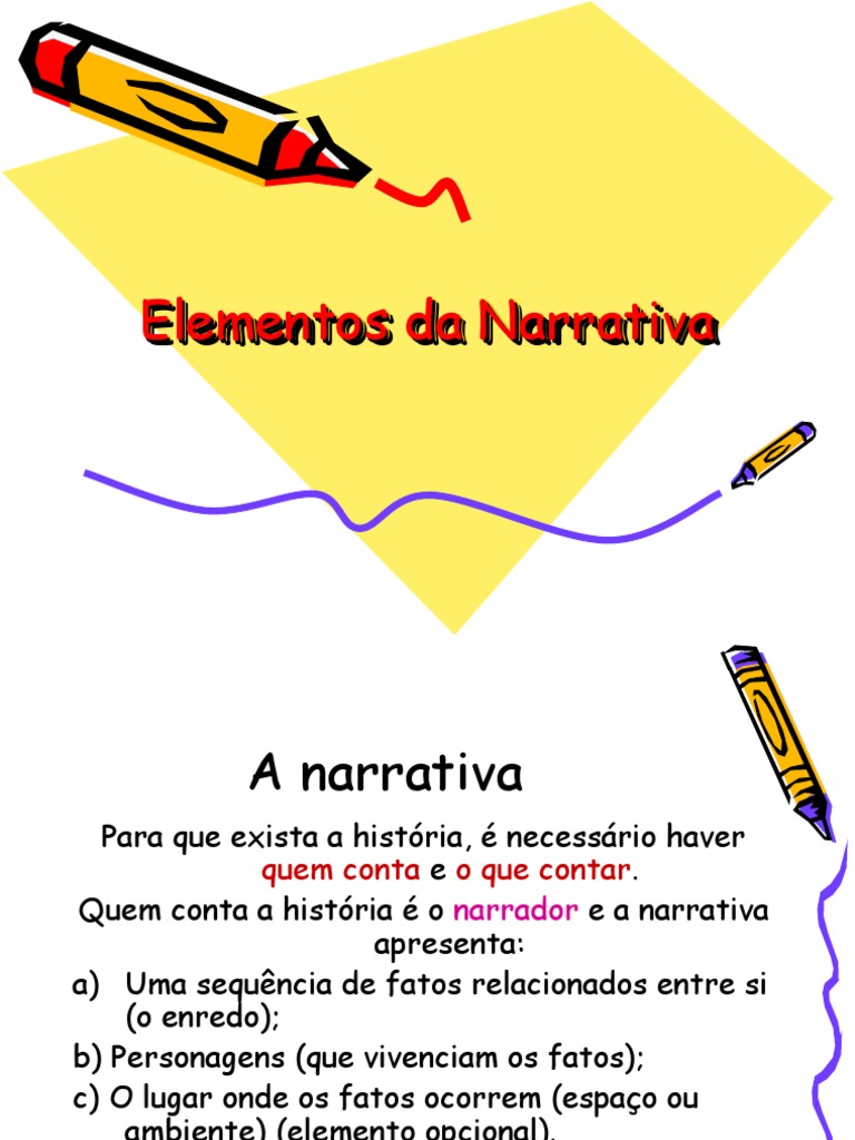 Elementos Da Narrativa Conto de Enigma e Relato Pessoal | PDF ...