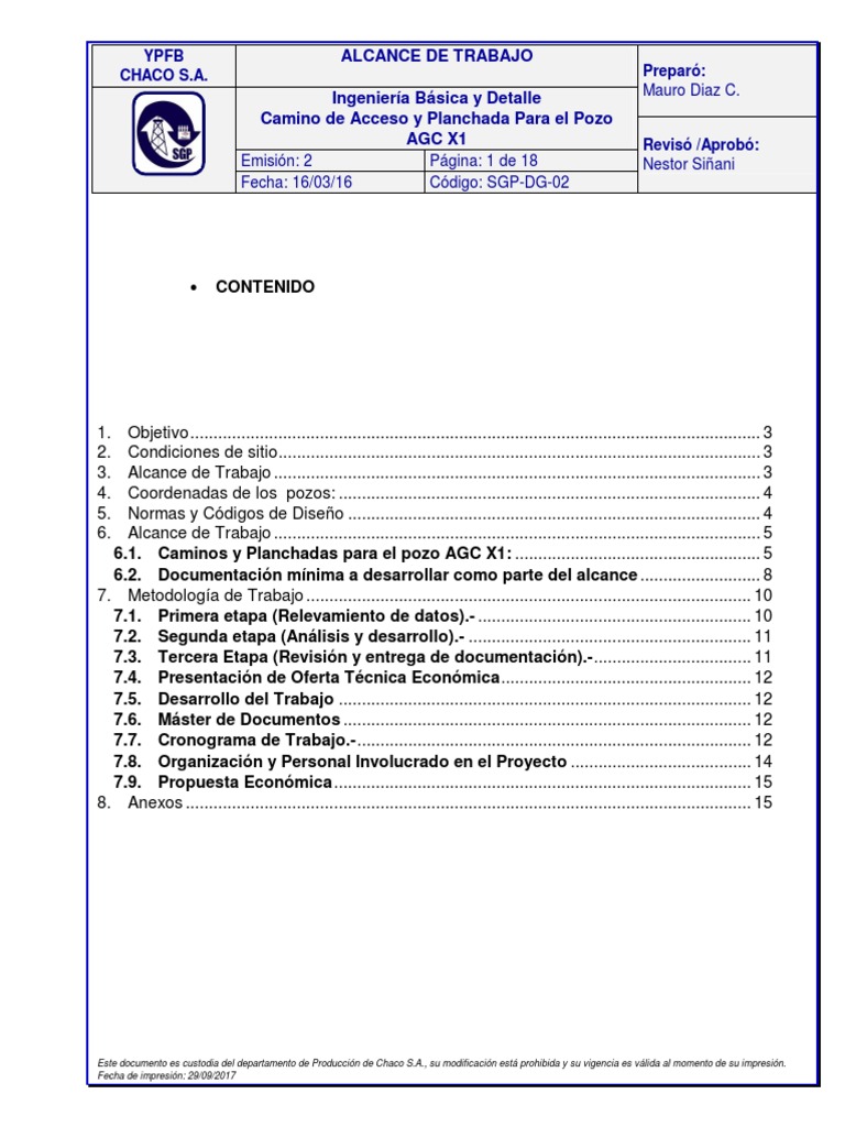 Alcance Diseño Planchada AGC X1-Directa | PDF | Ciencia y Tecnología | Naturaleza