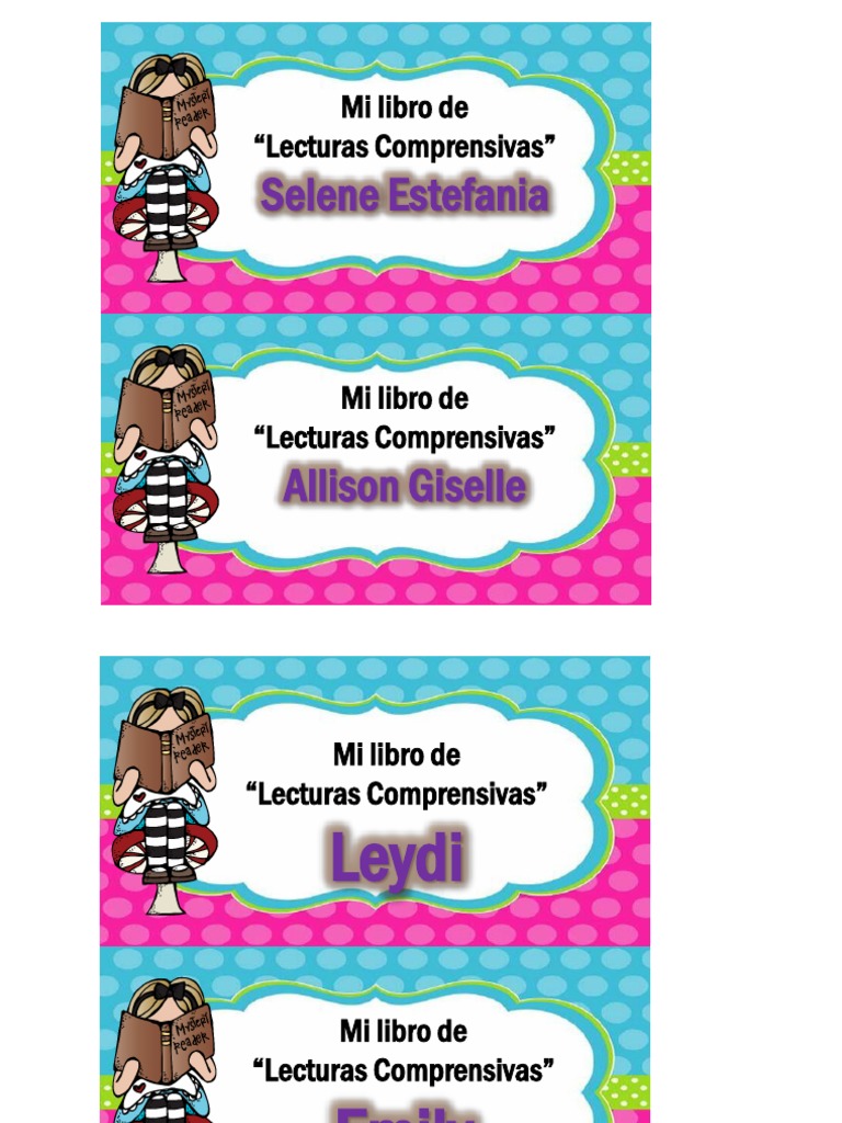 Caratulas Lecturas Comprensivas | PDF