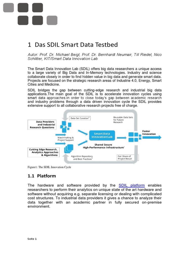 1 Das SDIL Smart Data Testbed | PDF | Apache Hadoop | Spss