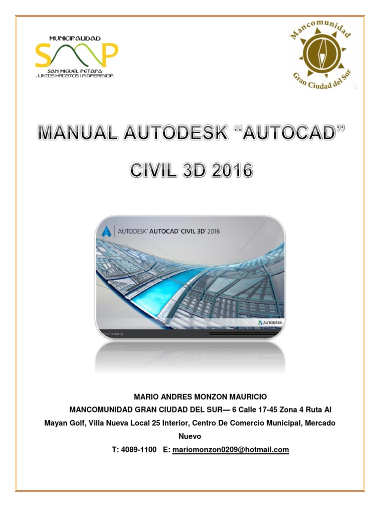 Manual Civil 3D | PDF | Archivo de computadora | Microsoft Excel