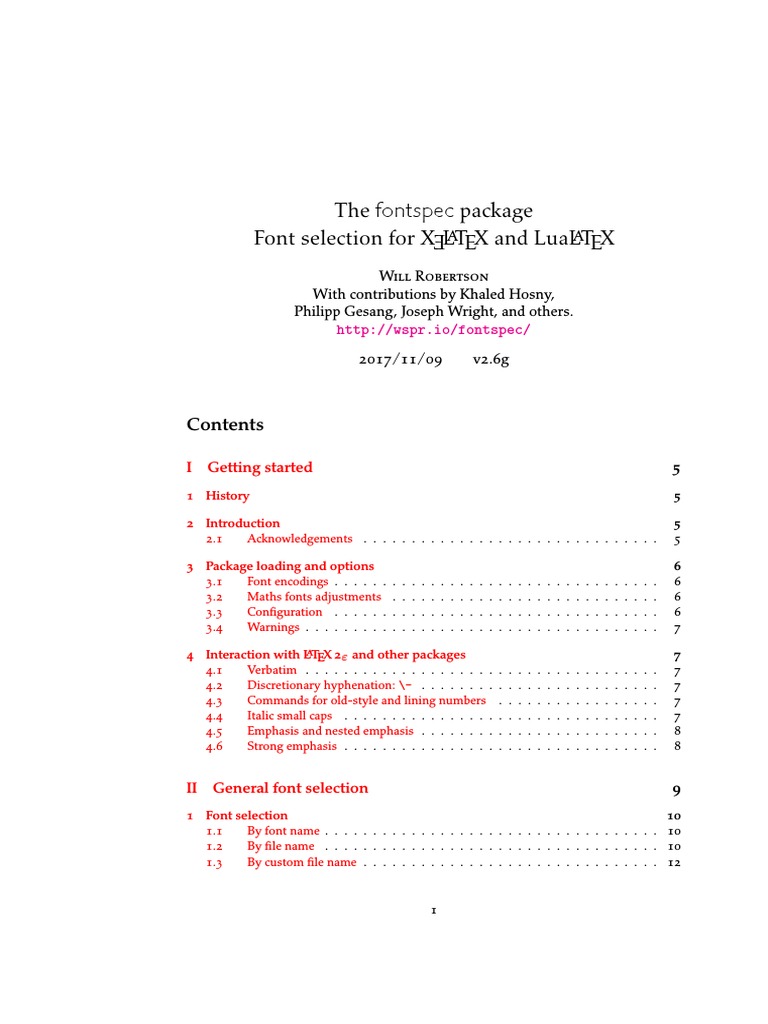 Font Spec | PDF | Typefaces | Te X